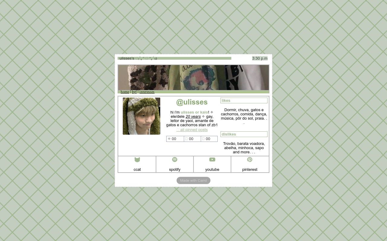 my carrd green